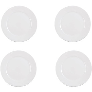 Plates for dinner,Elegant White Dinner Plates Set of 4, Salad Plates, Premium Porcelain Serving Plates for Party, Large Pasta Plates, Microwave Dishwasher Oven Safe Catering Plates,8Inch ( Size : 8Inc