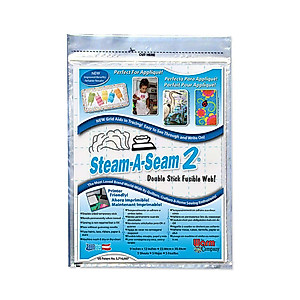 Warm Company Steam-A-Seam 2 Double Stick Fusible Web-9"X12" Sheets 5/Pkg (5517)