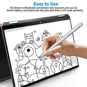 Stylus Pen for HP Envy x360 15-bp0 15-bq0, 5-cn0, X2 12-e0xx,X2 12g0xx; HP Pavilion x360 11m-ad0 14M-ba0 14-cd0 15-br0; HP Spectre x360 13-ae013dX, 13-ac0xx