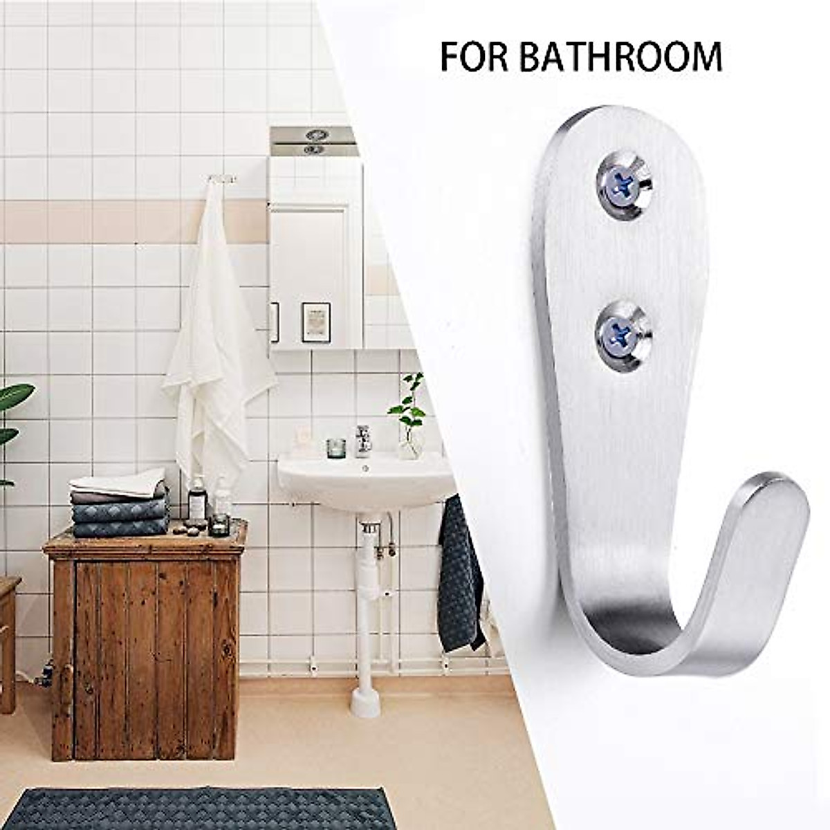 MANMILAI Wall Hooks Heavy Duty Mounted Standard Coat Hooks for Wall Hooks for Hanging Shelf with Hooks