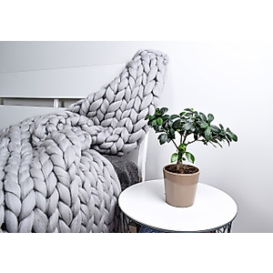 Chunky knit blanket, Merino wool blanket, 30x50 inches (80x130CM), Giant throw, Chunky, Merino wool blanket, Plaid