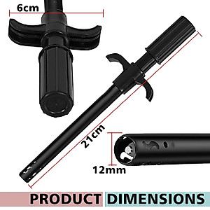 NISUN Easy Grip Metal Regular Gas Lighters for Gas Stoves, Restaurants & Kitchen Use - Black