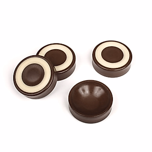 Slipstick CB605 Small Furniture Wheel Caster Cups/Floor Protectors with Non Skid Rubber Grip (Set of 4 Gripper Cups) 2 Inch Round - Chocolate Brown