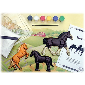 Eyewitness Kits Perfect Cast Horses Cast, Paint, Display and Learn Craft Kit