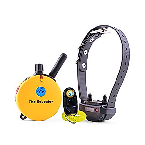 Educator ET-400-3/4 Mile Rechargeable Dog Trainer Ecollar with Remote for Medium and Large Dogs by E-Collar Technologies - Electric, Vibration and Tone Stimulation Collar w/PetsTEK Training Clicker