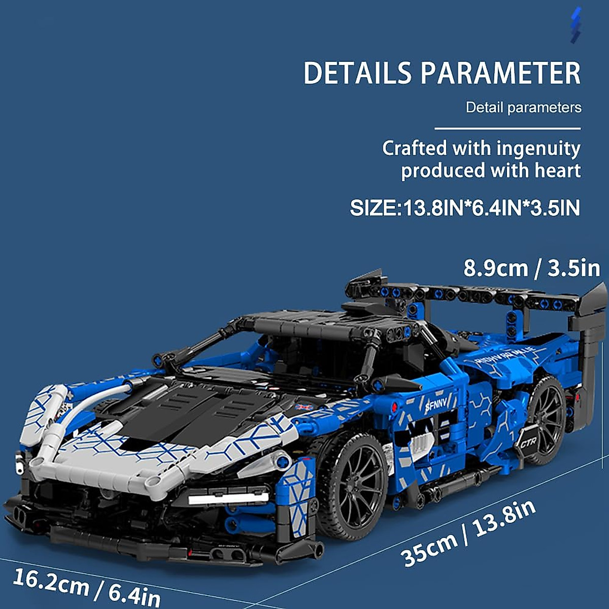 Mesiondy Sports Car Building Blocks Toys Adults Kits，1:14 MOC Building Set Raceing Car Model for Boys Age 12-16 8-14，(1404 Pieces)