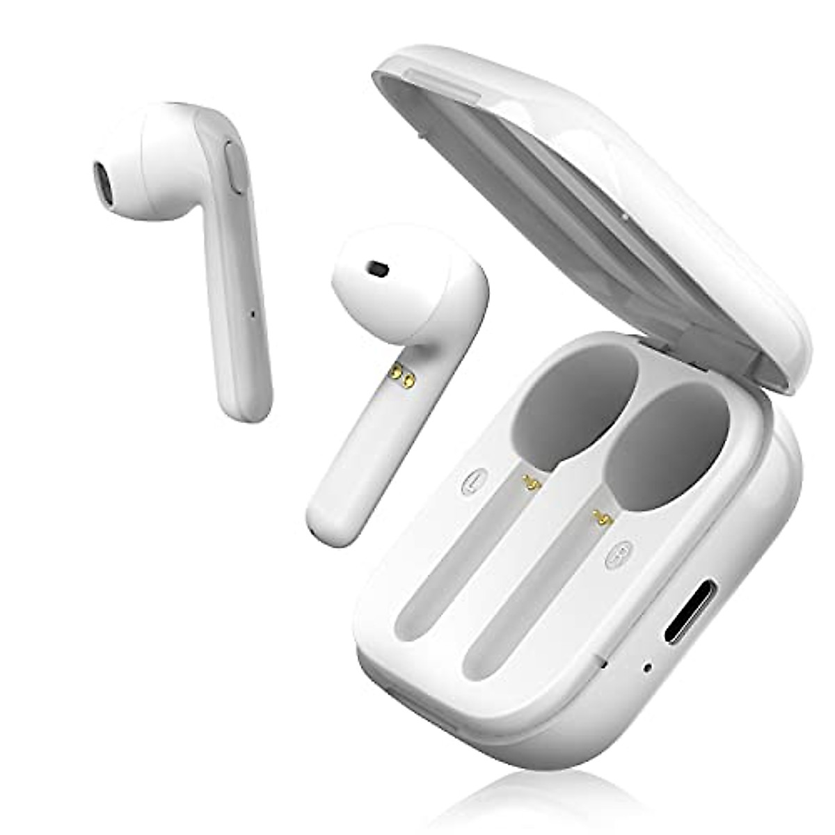 BLU Aria Pod| Wireless Earbuds| Bluetooth Headphones | 2021 | 9 Hours Battery | White