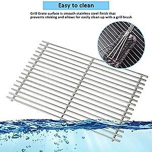 FORYEYC 7639 17.3 Inch Cooking Grates for Weber Spirit 300 and II 300 Series E310 E320 E330 S310 S320 S330, 7638 Stainless Steel Grill Grids for Spirit 700, Genesis Silver Gold B & C, Platinum B & C