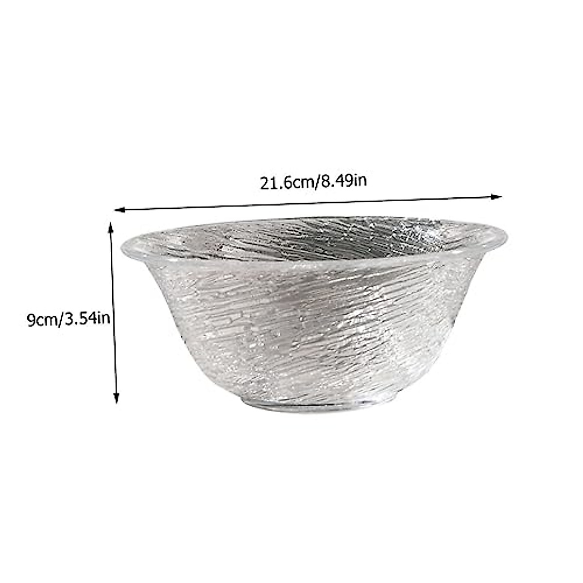 Alipis 2 Pcs Transparent Salad Bowl Old Fashioned Glass Vegetable Container Trifle Bowl Glass Pasta Crystal Serving Bowl Deep Soup Fruit Bowls Glass Bowl Simple Style Bowl Yogurt Bowl