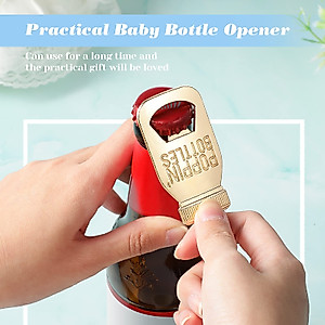 50 Pieces Bottle Opener Baby Shower Favor Cute Poppin Bottles Baby Shower Souvenirs for Guest Prize Party Winner Boy or Girl Gender Reveal Party Thank You Present Party Decoration Supplies (Blue Box)