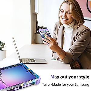 Rancase for Galaxy S21 FE 5G Case,Three Layer Heavy Duty Shockproof Protection Hard Plastic Bumper +Soft Silicone Rubber Protective Case for Samsung Galaxy S21 FE 5G,Purple