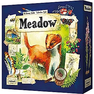 Meadow Board Game - Nature Observing Drafting and Set Collection Game, Strategic Exploration, Fun Family Game for Kids & Adults, Ages 10+, 1-4 Players, 60-90 Minute Playtime, Made by Rebel Studio