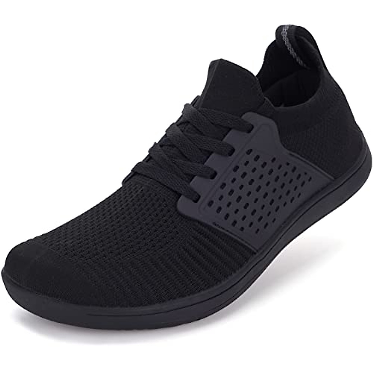 WHITIN Women's Minimalist Barefoot Low Zero Drop Shoes Female Sneakers Width Ladies Size 9 Wide Toe Box Trail Running Minimus Training Lightweight Black 40