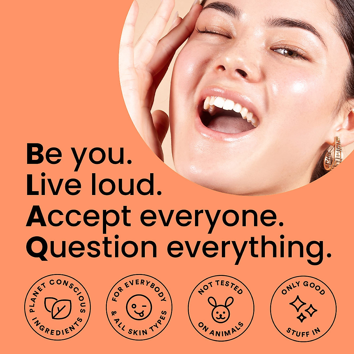 BLAQ Urban Daily Exfoliating Cleanser - Activated Charcoal Face Wash with Aloe and Salicylic Acid for Blemishes, Blackheads and Gentle - Hydrating, Natural Face Exfoliant