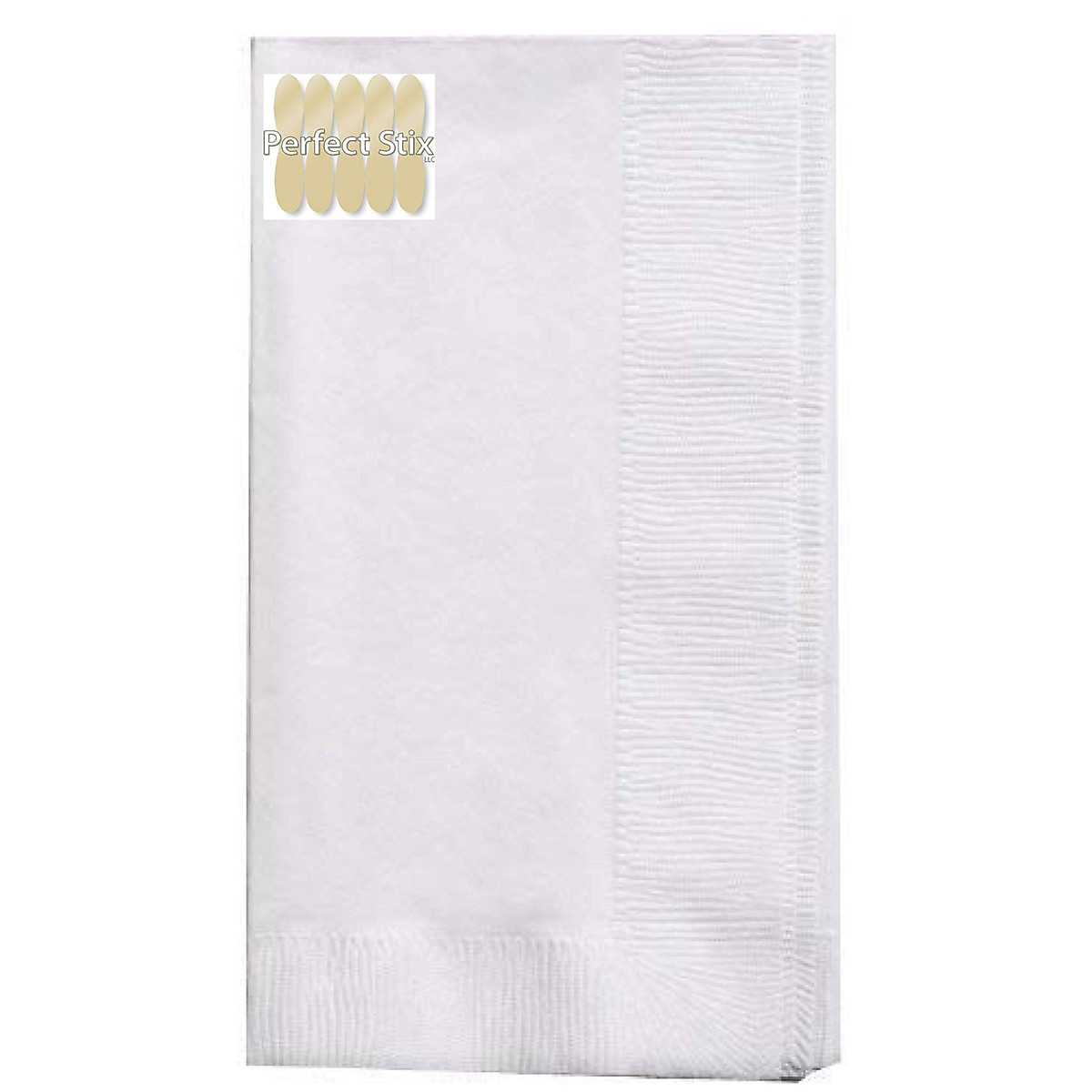 Perfect Stix 2 Ply White Dinner Napkins - Pack of 150ct