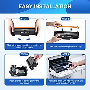 WEAREC Compatible TN760 Toner Cartridge and DR730 Drum Unit Replacement for Brother DR730 DR 730 TN-760 TN730 work with MFC-L2750DW HL-L2350DW DCP-L2550DW Printer (2 Toners, 1 Drum Unit, 3-Pack)