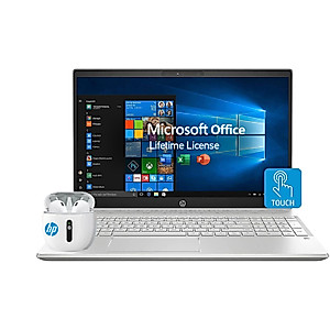 HP Pavilion 15 Laptop Computer, 10th Gen Intel Quad Core i5-1035G1, 15.6" HD IPS Touchscreen, 16GB RAM, 1TB M.2 SSD, Wi-Fi 5, Webcam, B&O Audio, USB-C, HDMI, Windows 10 Pro, 32GB USB Card