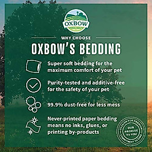 Oxbow Pure Comfort Small Animal Bedding - Odor & Moisture Absorbent, Dust-Free Bedding for Small Animals, White, 36 Liter Bag