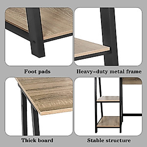 Computer Desk, 40 Inch Home Office Desks with Shelves, Study Desk with 2 Storage Shelves, Laptop Notebook Study Desk for Small Spaces Home Office