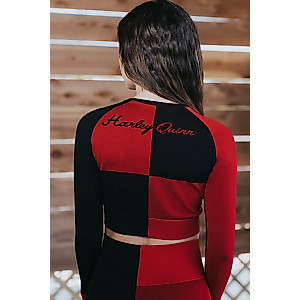 Harley Quinn Womens Cosplay Active Workout Outfits – Legging and Shirt 2PC Sets by MAXXIM Harley Quinn X-Small