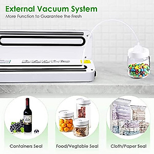 Vayepro Vacuum Sealer Machine, Automatic Seal a Meal Vacuum Sealer Machine,Bag Sealer, Multi Portable Vacuum Packing Machine for Home,Touch Desigh,Dry/Moist/Fresh Modes(10 Pcs Vacuum Sealer Bags)