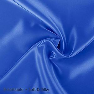 ShopBedding Luxury Satin Pillowcase for Hair – Standard Satin Pillowcase with Zipper, Royal (1 per Pack) – Blissford