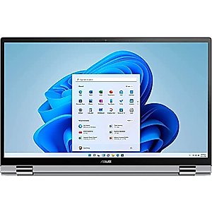 2022 Newest ASUS ZenBook 2 in 1 15.6” FHD Touch Screen Laptop | AMD Ryzen 7 5700U ( Beat i7-1165G7) | 8GB RAM | 256GB SSD | Backlit Keyboard | Windows 11 | Grey | with USB3.0 HUB Bundle