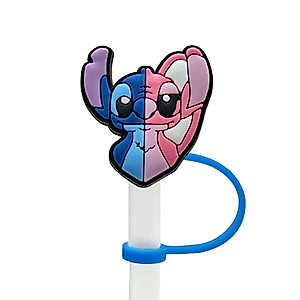 Cute Cartoon Kids Straw Tips Covers,Food Grade Reusable Silicone Straw Tip,funny Straw Covers Cap Plugs,Anti-dust Soft Straw Toppers Drinking Straw Tips Lids for 6-10 mm