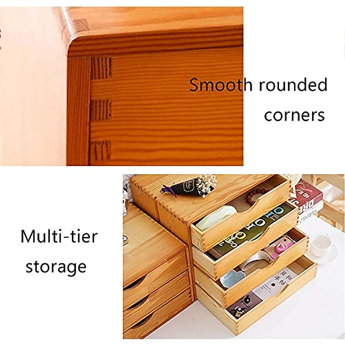 File Cabinet Desktop File Drawer Quality Wood Desk OrganizerFiling Cabinet Desktop Office Supplies (1 Layers)