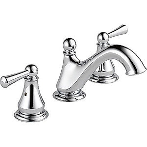 Delta Faucet Haywood Widespread Bathroom Faucet Chrome, Bathroom Faucet 3 Hole, Bathroom Sink Faucet, Drain Assembly, Chrome 35999LF