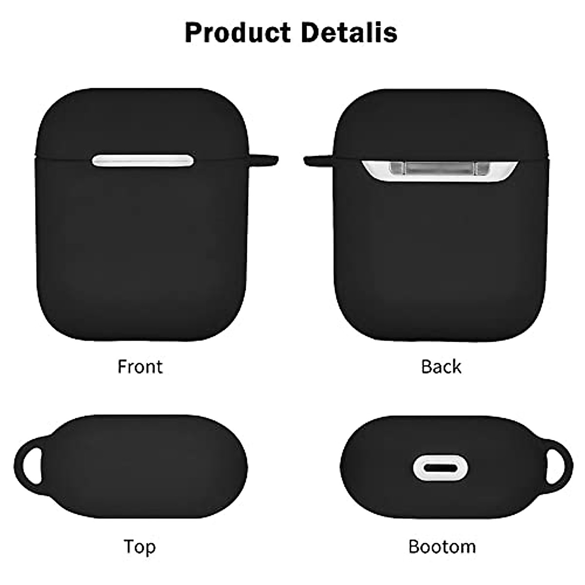 Compatible with AirPods 3 Case ‘Don't Touch My Pods’ Black Cool Cover with Keychain Big Eyes Angry Face Cute Cartoon Shockproof Airpod Cases Accessories Smooth Soft Protective Skin (for airpods 3rd)