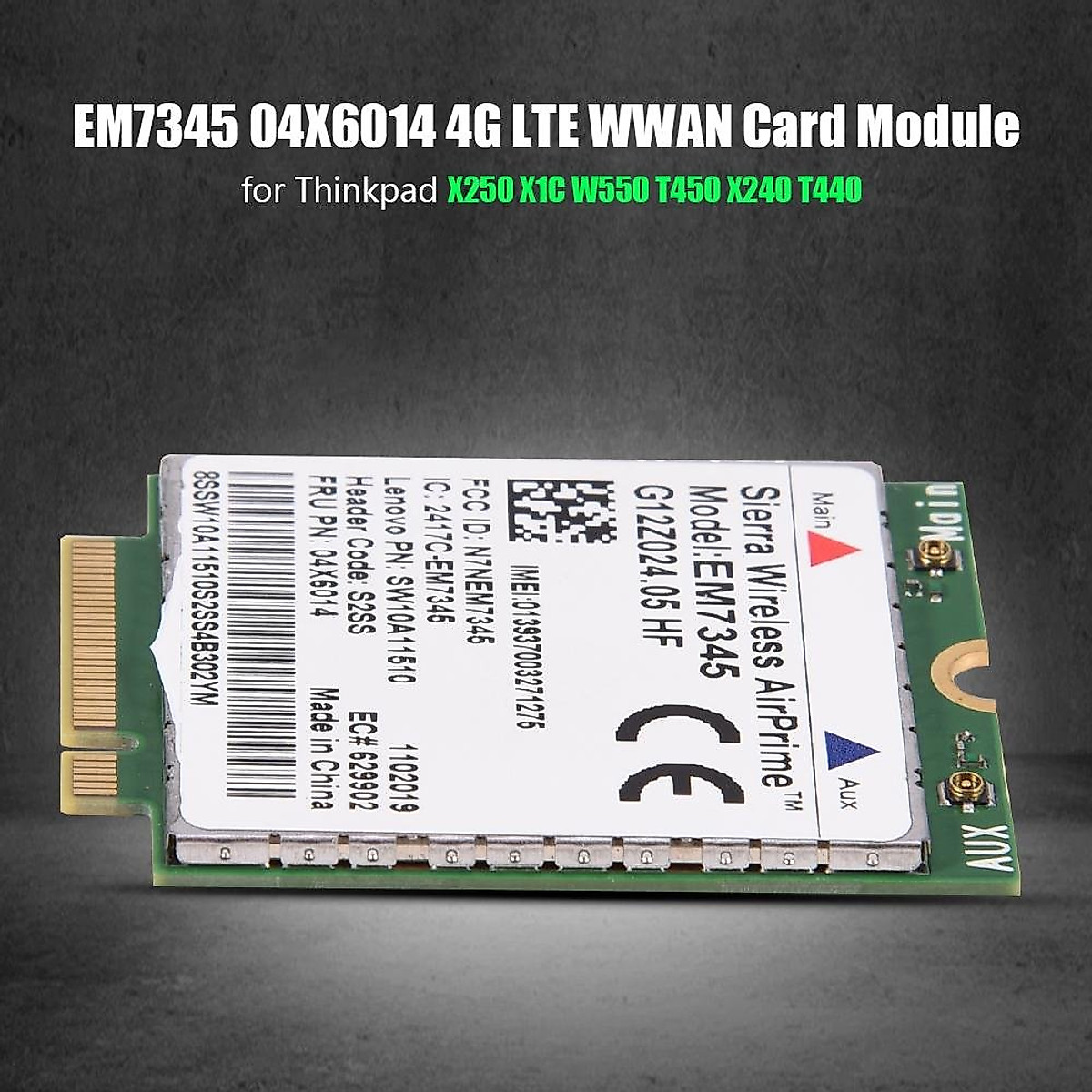 EM7345 Module Card,04X6014 4G LTE WWAN Card Module,ThinkPad Dedicated 4G Module,NGFF/M2 Interface for Thinkpad X250 X1C W550 T450 X240 T440 EM7345, High Speed LTE Mobile Broadband