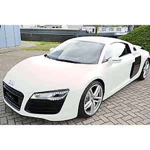 2pcs 4"x8" (10cmx20cm) Sample White to Red Matte Pearl White Vinyl Wrap Sticker Car Auto Vehicle Motorcycle Decal Sheet with Air Release Bubble Free Self Adhesive Peel and Stick