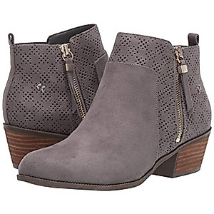 Dr. Scholl's Shoes womens Brianna Ankle Boot, Dark Shadow Grey Microfiber, 7.5 US