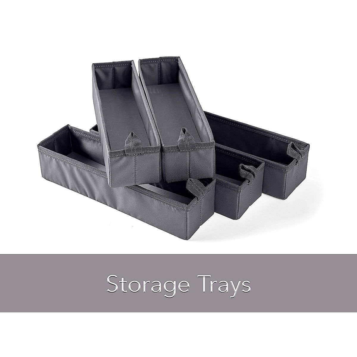 Covermates Keepsakes Flatware Storage Box – Stackable, Reinforced Handles, China Storage, Graphite