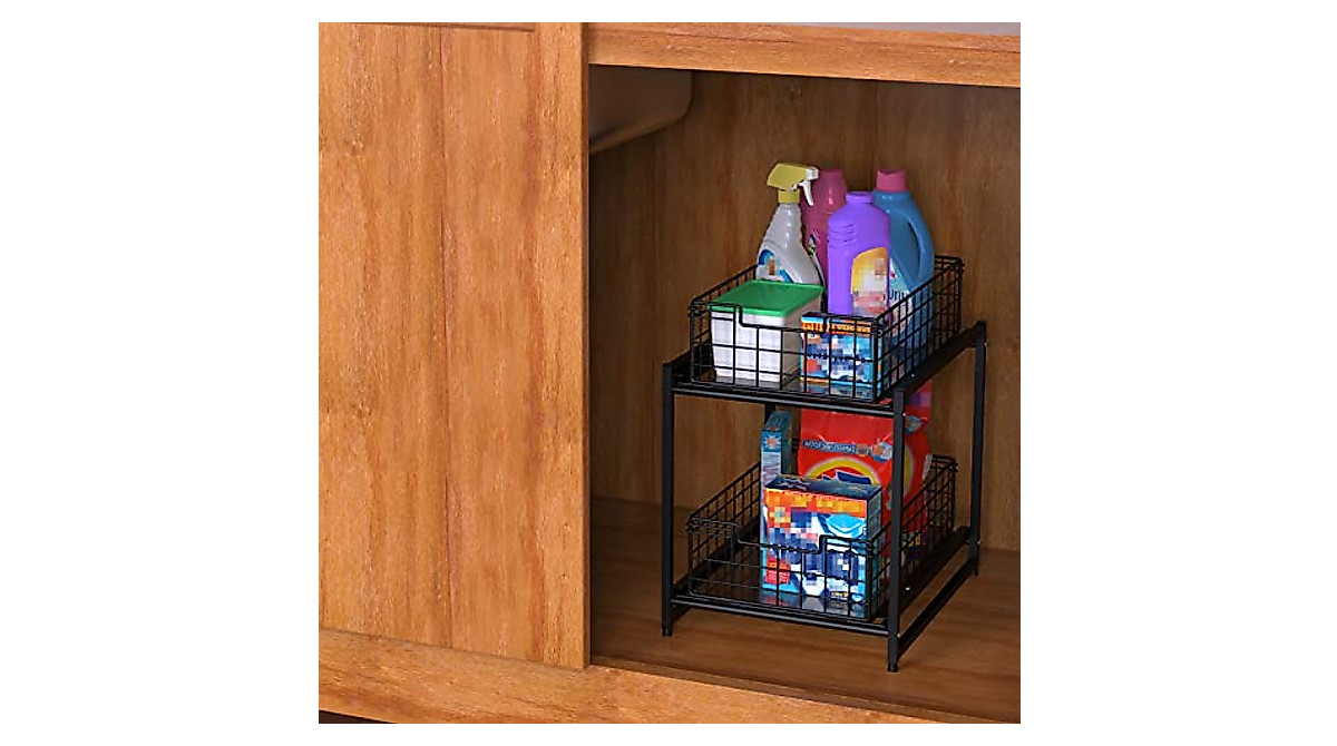 Under Sink Organizer | Sliding & Stackable Cabinet Storage