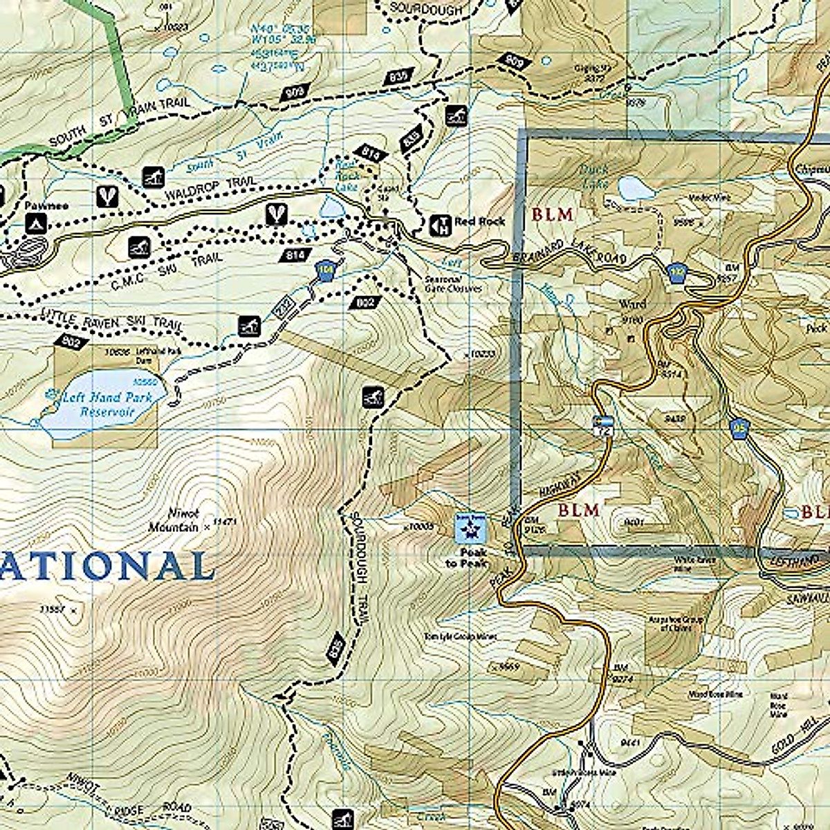 Indian Peaks, Gold Hill (National Geographic Trails Illustrated Map) (National Geographic Trails Illustrated Map, 102)