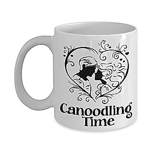 Hopeless Romantic Mug - Canoodling Time - Heart Couple- Poetic 11 or 15oz Ceramic Coffee Cup -Gift for Wife Girlfriend Husband Boyfriend Couple Birthday Christmas Stocking Stuffer