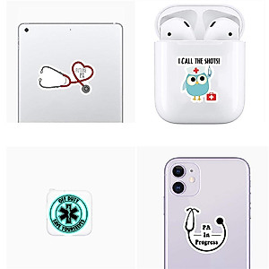 Medical Science Equipment Stickers| Doctor Nurse Stethoscope Waterproof Vinyl Stickers| Human Body Organ Anatomy Map Decals for Water Bottles Laptop Luggage Cup Computer Mobile Phone Skateboard