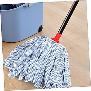 COLLBATH 4 Pcs Mop Replacement Head Hospital Mop Heads Mop Head Refill Mop and Bucket Commercial Cut End Cotton Mop Wet Mop Head Mop Refill Cleaning Mop Clip Style Mop Accessories Mops