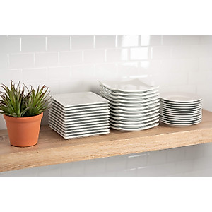 10 Strawberry Street 6" Catering Square Appetizer Plate, Set of 12