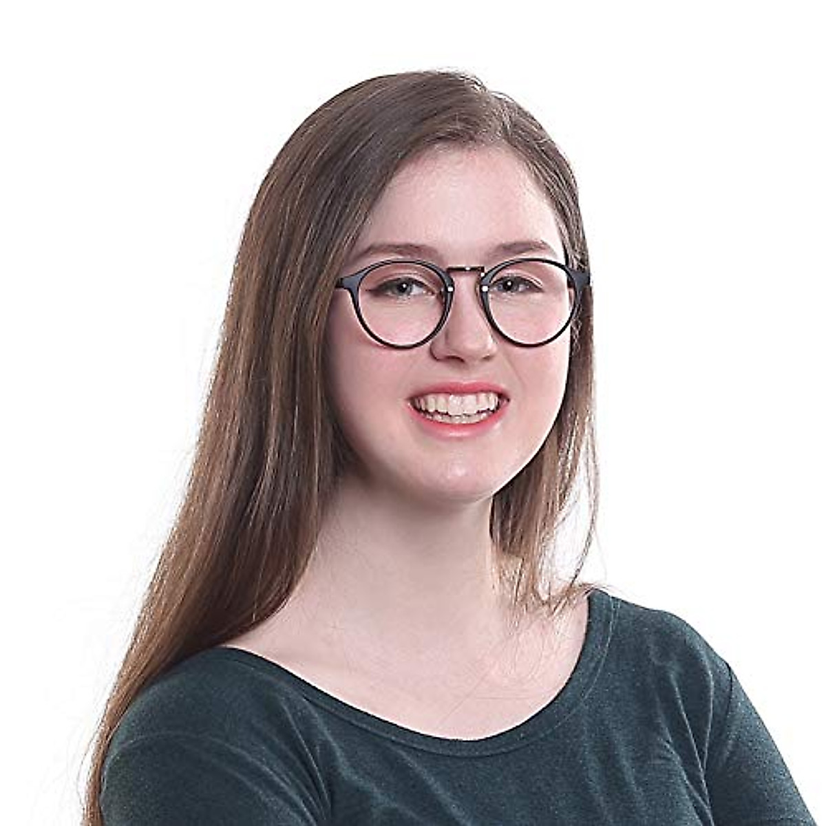 LifeArt Blue Light Blocking Glasses, Anti Eyestrain, Computer Reading Glasses, Gaming Glasses, TV Glasses for Women Men, Anti Glare (Black, 1.75 Magnification)