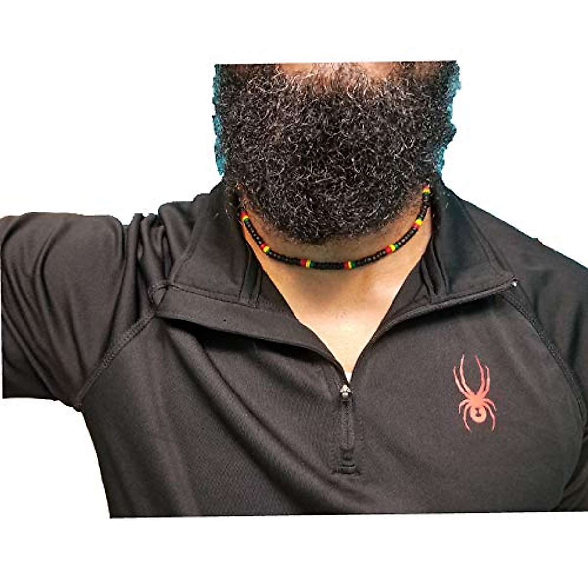 PDTXCLS Rasta Wooden Coconut Bead Reggae Beach 18" Necklace Soho Coco Shell Surfer Necklaces - 8mm