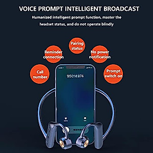 Wireless Bluetooth 5.3 Bone-Conduction Headphones Wireless Earbuds Bluetooth Headset Sport, 3D Stereo Sound,Long Standby Time Compatible with iOS & Android