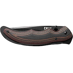 CRKT Endorser EDC Folding Pocket Knife: Assisted Opening Everyday Carry, Black Blade, Thumb Stud, Liner Lock, Two Tone G10 Handle, Pocket Clip 1105K