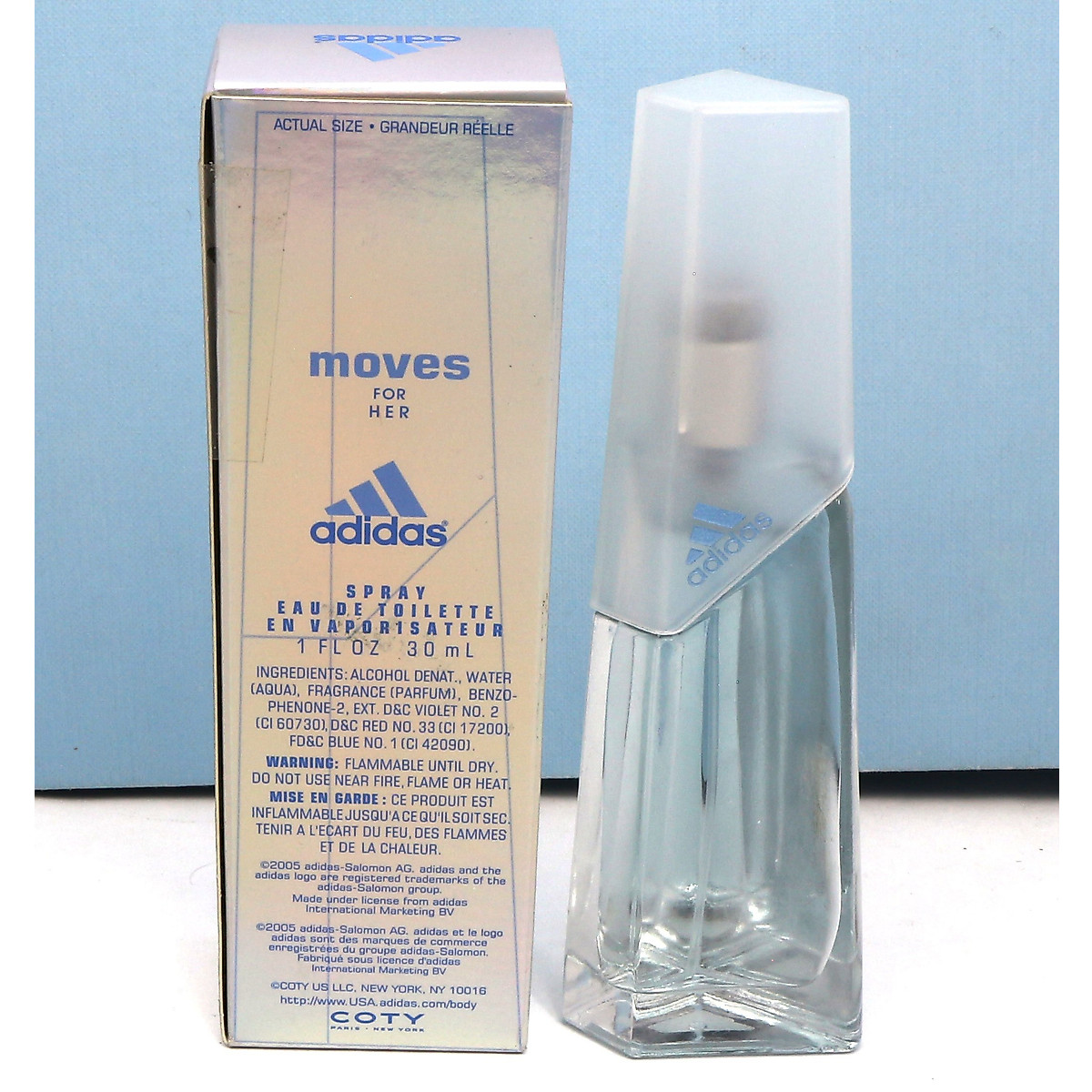 COTY By Adidas For Women. Eau De Toilette Spray 1.0 Oz.