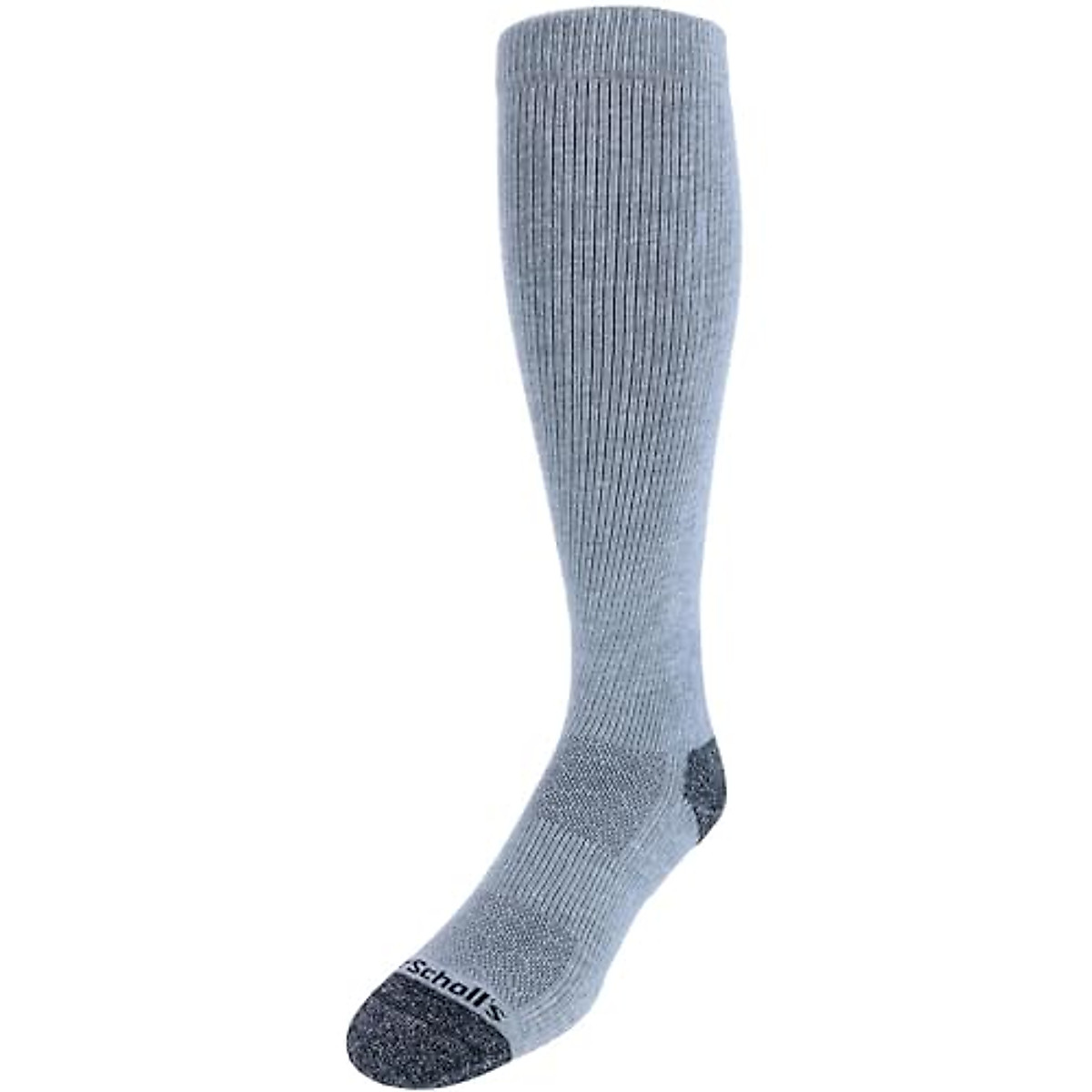 Dr. Scholl's Men's Over The Calf Compression Work Sock (1 Pair), Gray