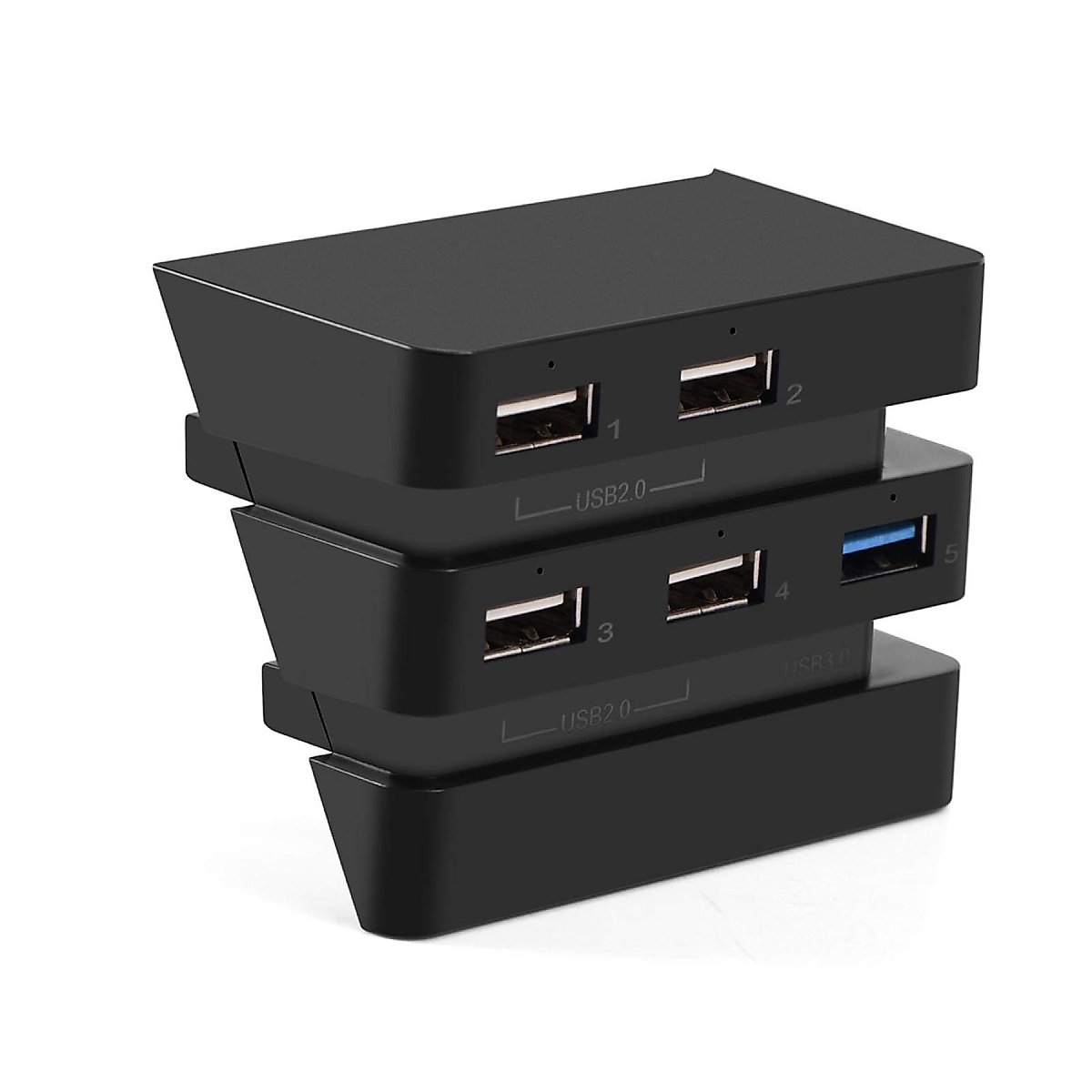 Santing ABS USB Hub, Professional Multi-Port USB Hub, with LED Indicators for Ps4 Pro Console Easy Installation Ps4 Pro Default