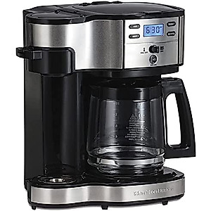 Hamilton Beach 2-Way Brewer Coffee Maker, Single-Serve and 12-Cup Pot, Black