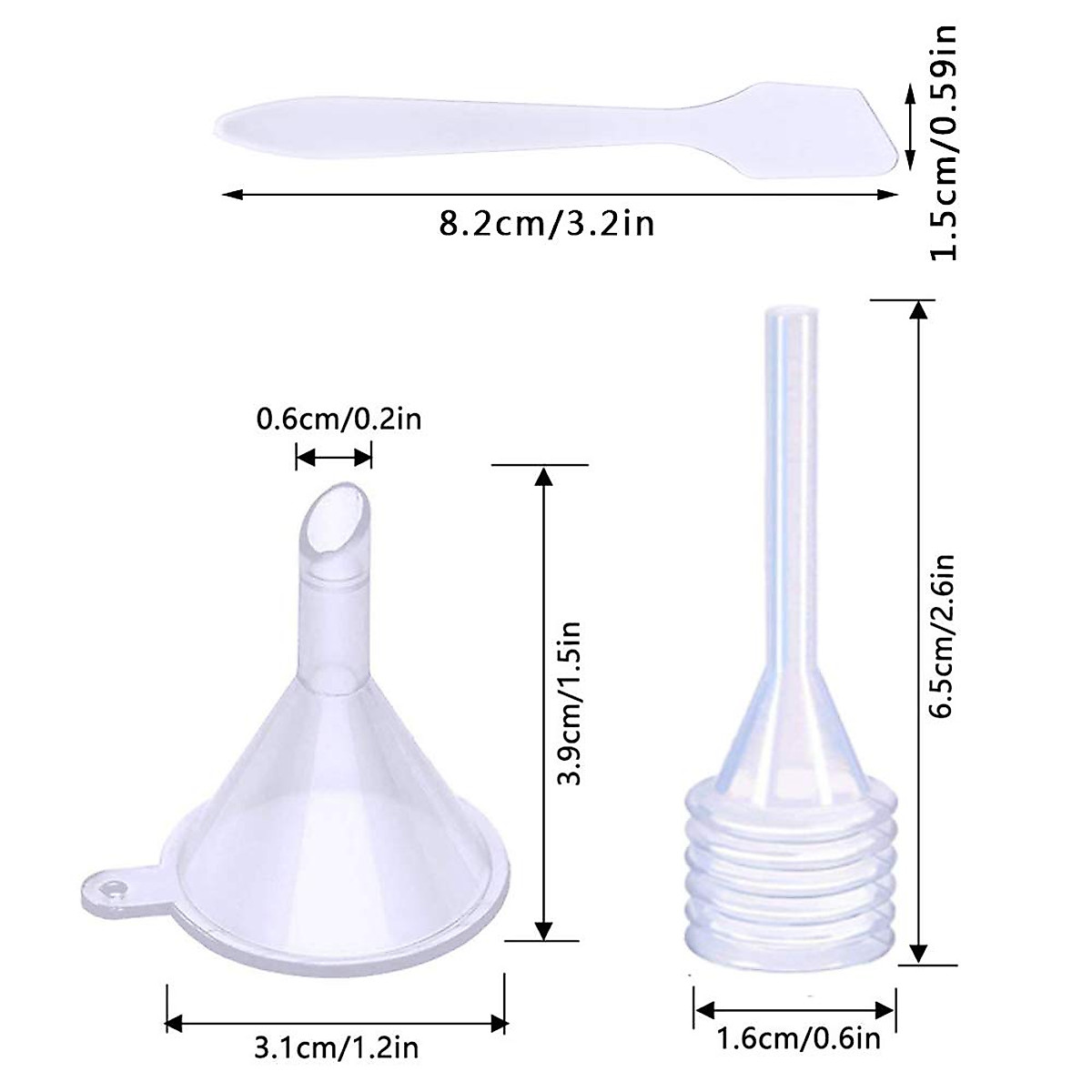 AYWFEY 20 Pcs 8 ml Empty Lip Gloss Tubes + Plastic Funnels + Pipette + Spatula, Refillable Travel Tubes, Clear Lip Balm Tubes, Empty Foundation Tube for DIY Lip Gloss Balm Cosmetic on Travel